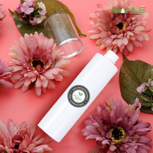 Compostable 100% pla cosmetic bottle makeup container